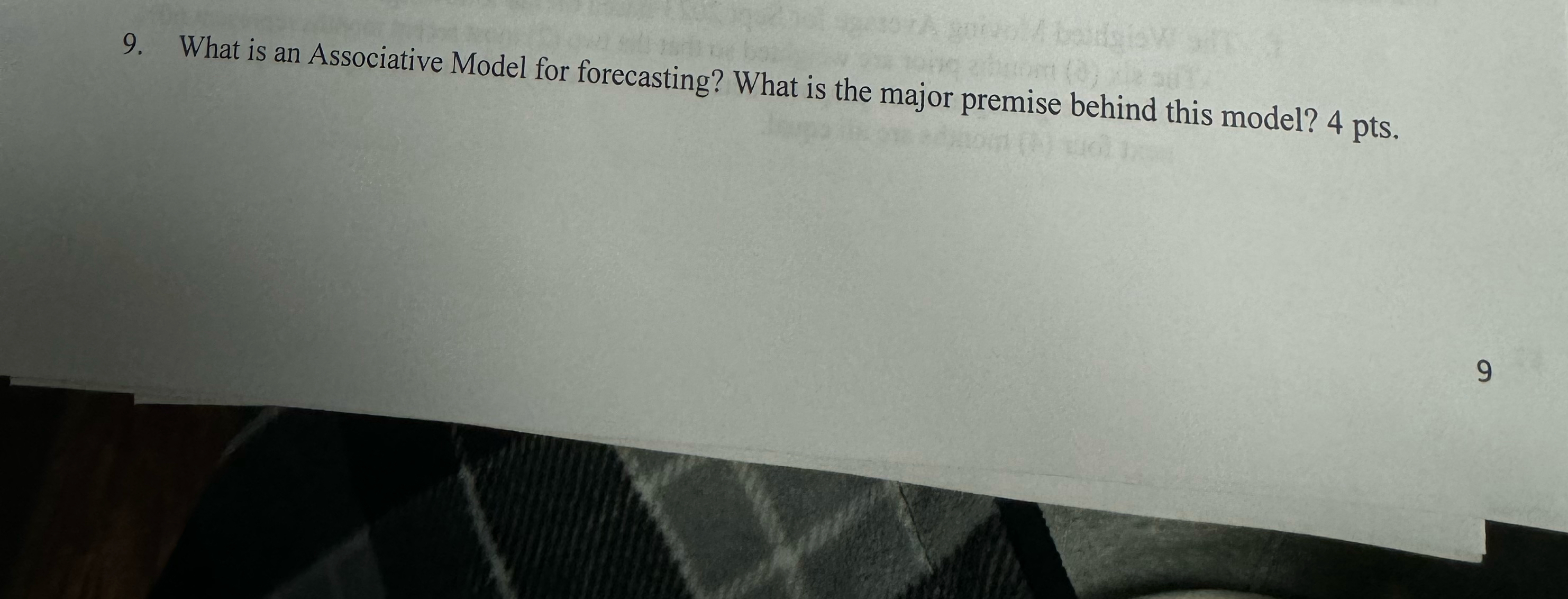 Solved What is an Associative Model for forecasting? What is | Chegg.com