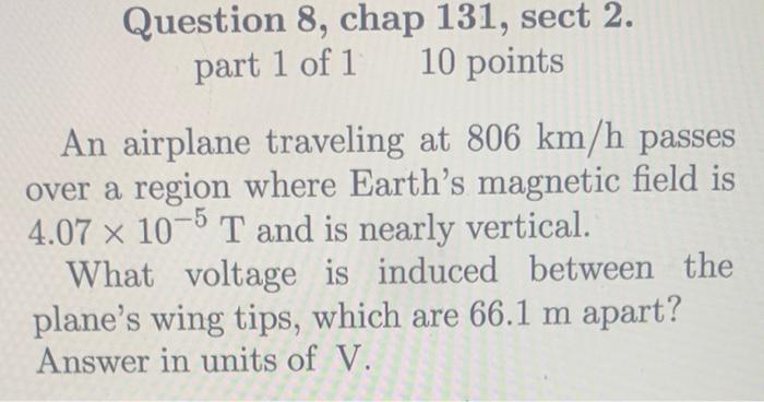 Solved Question 8, chap 131, sect 2 . part 1 of 110 points | Chegg.com