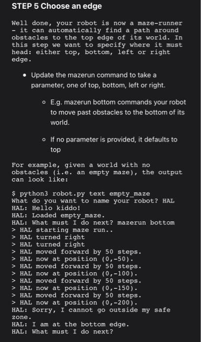Solved STEP 1 Implement new Obstacles module Please use your | Chegg.com