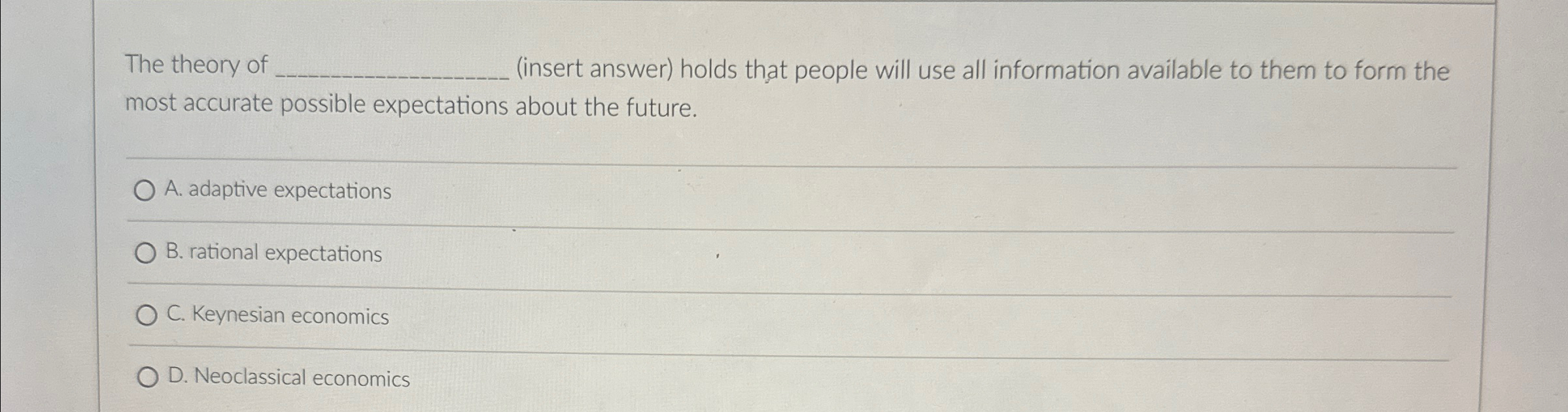 Solved The theory of (insert answer) ﻿holds that people | Chegg.com