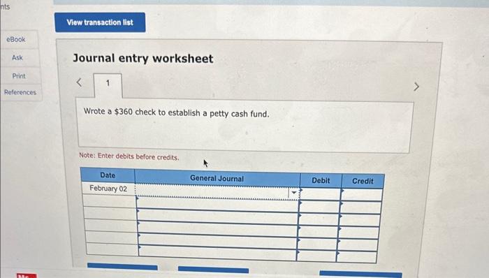 [Solved]: Problem 6-3A (Algo) Establishing, reimbursing, an