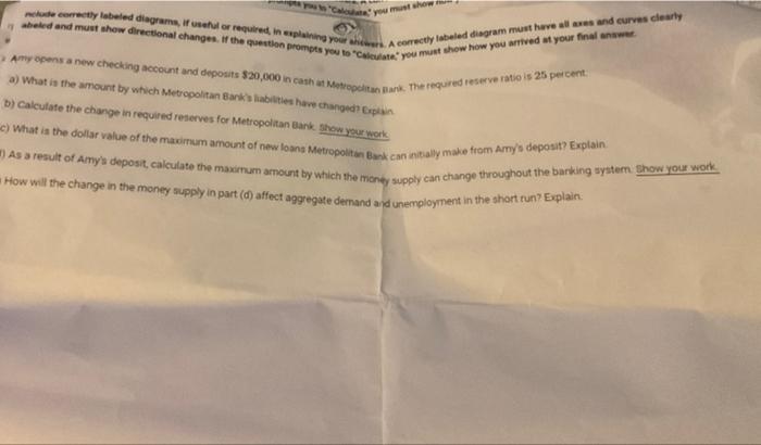 Solved Amy opens a new checking account and deposits $20,000 | Chegg.com