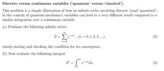 Solved Discrete versus continuous variables ( Solved Discrete versus continuous variables (