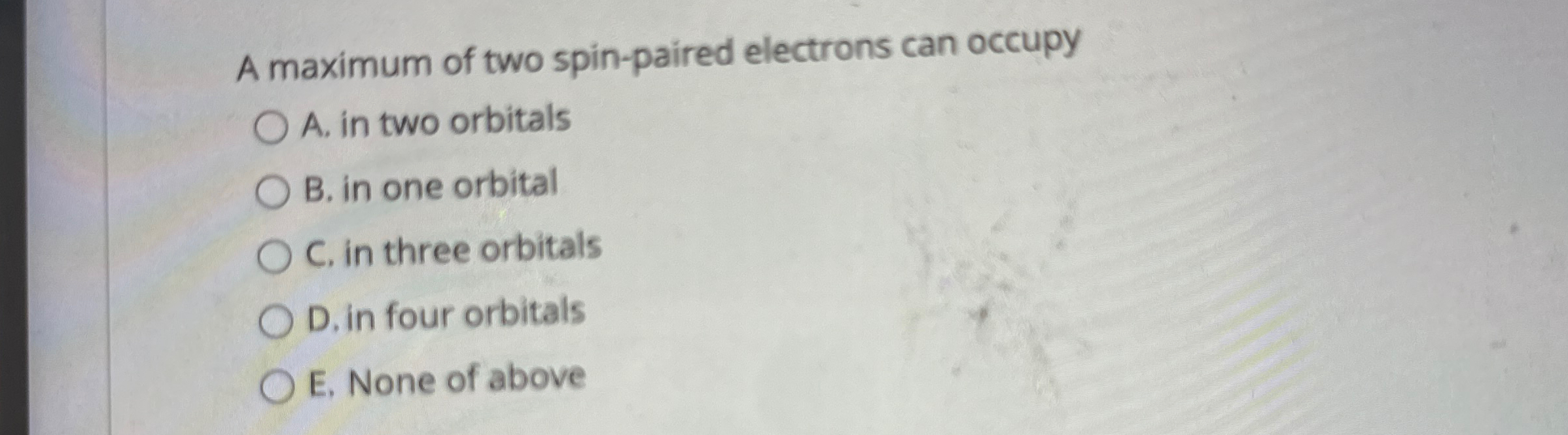High Quality SOLUTION A maximum of two spin-paired electrons can ...