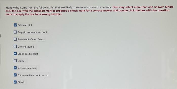 Solved Identify the items from the following list that are | Chegg.com