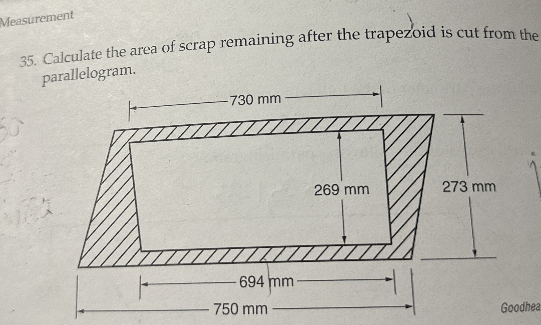 Solved Calculate the area of the following | Chegg.com