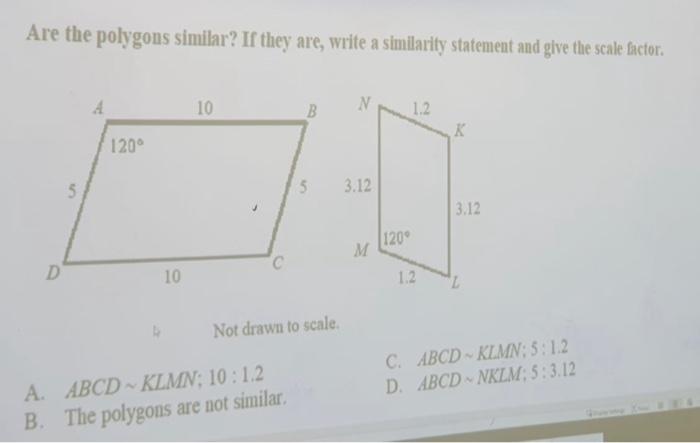 Solved Are the polygons similar? If they are, write a | Chegg.com