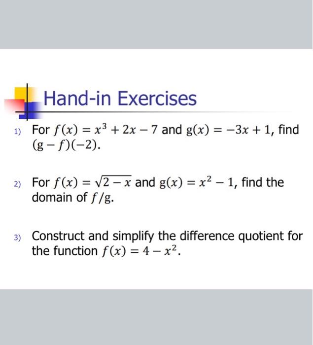 Solved 3) Construct and simplify the difference quotient for | Chegg.com