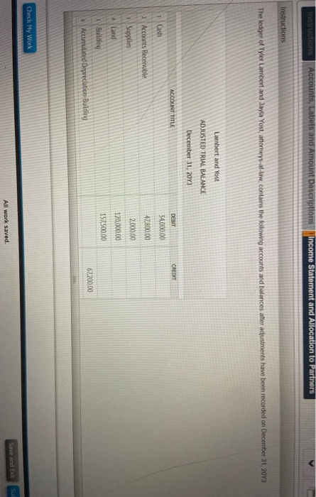 Solved Instructions Accounts, Labels and Amount Descriptions | Chegg.com