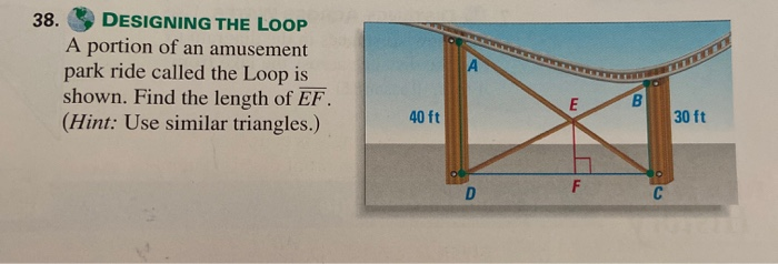 Solved 38. DESIGNING THE LOOP A portion of an amusement park | Chegg.com