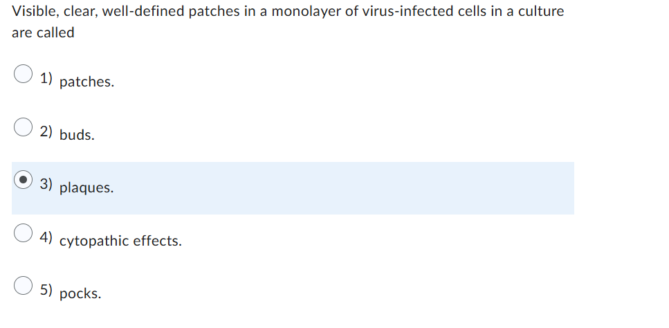 Solved Visible, clear, well-defined patches in a monolayer | Chegg.com
