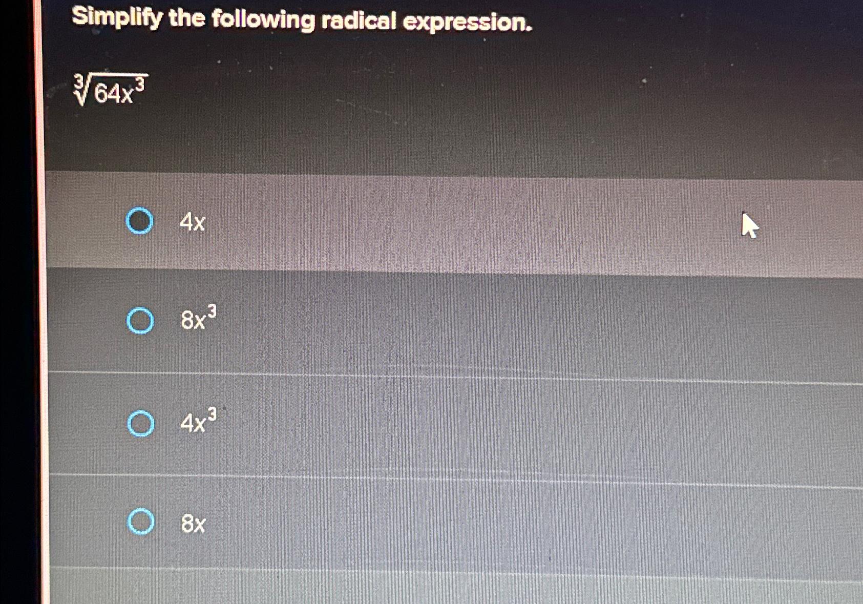 Solved Simplify the following radical | Chegg.com