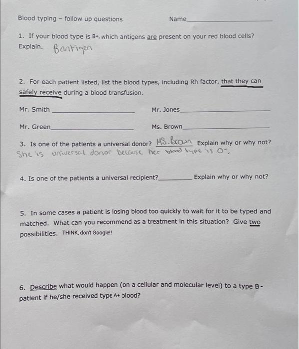 Solved WARD'S Simulated ABO and Rh Blood Typing Lab Activity | Chegg.com