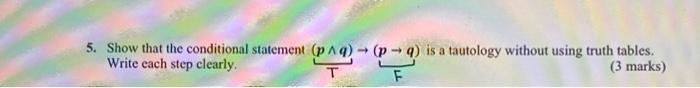 Solved use law of logic that p implies q=not p or q | Chegg.com
