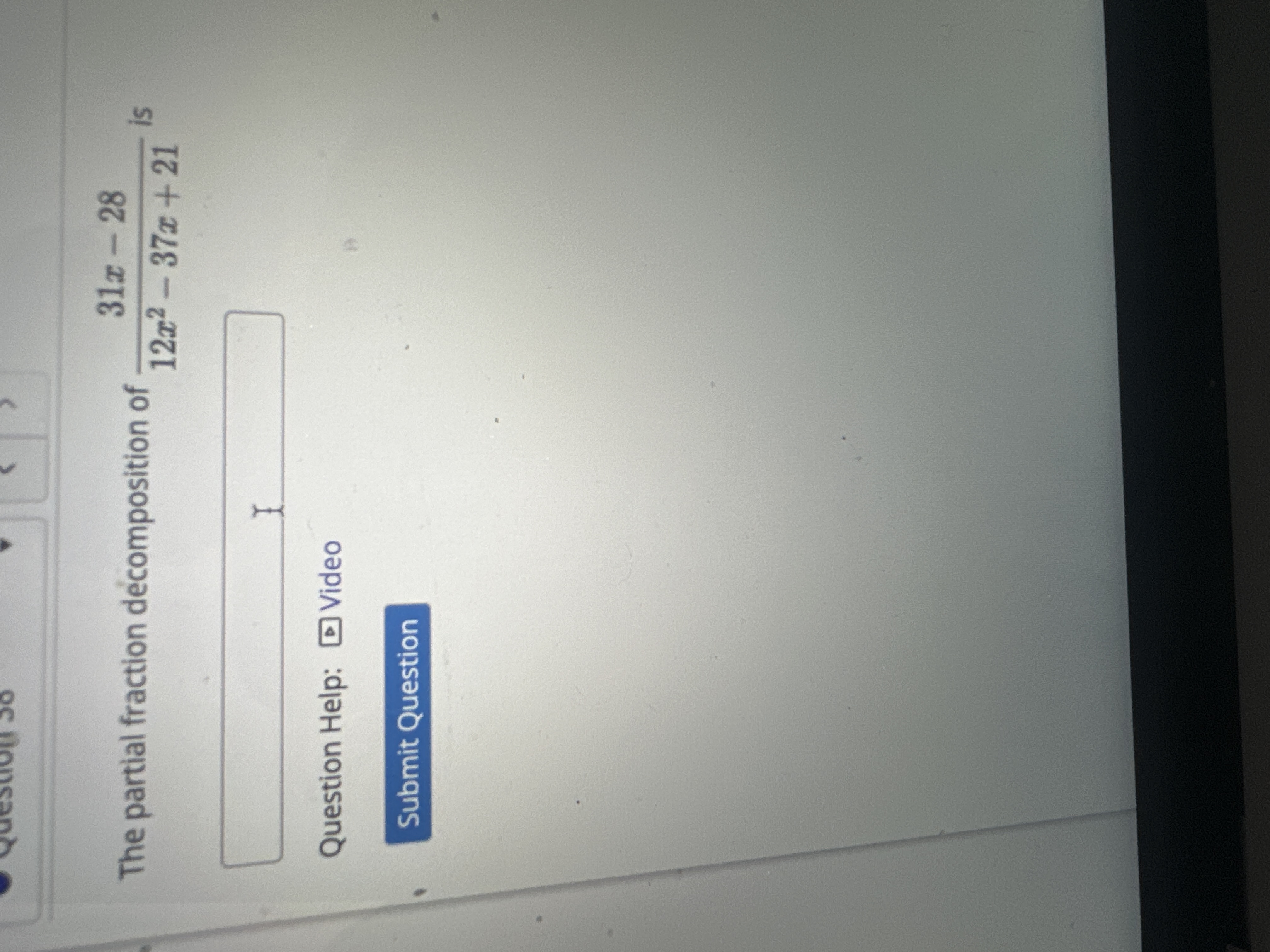 Solved The partial fraction decomposition of | Chegg.com