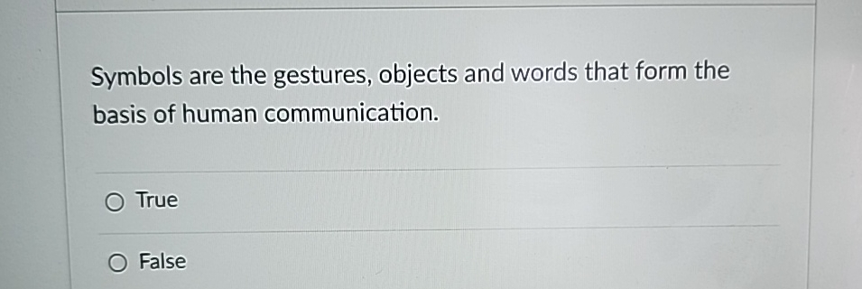 Solved Symbols are the gestures, objects and words that form | Chegg.com