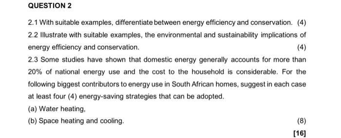 Solved QUESTION 2 2.1 With suitable examples, differentiate | Chegg.com
