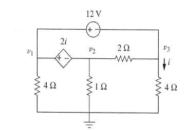 Solved: For the circuit in Fig. 3.69, find v1, v2, and v3 using ...