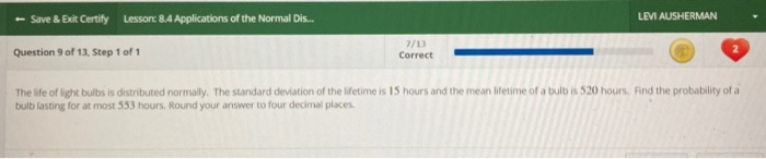 Solved LEVI AUSHERMAN - Save & Exit Certify Lesson: 8.4 | Chegg.com