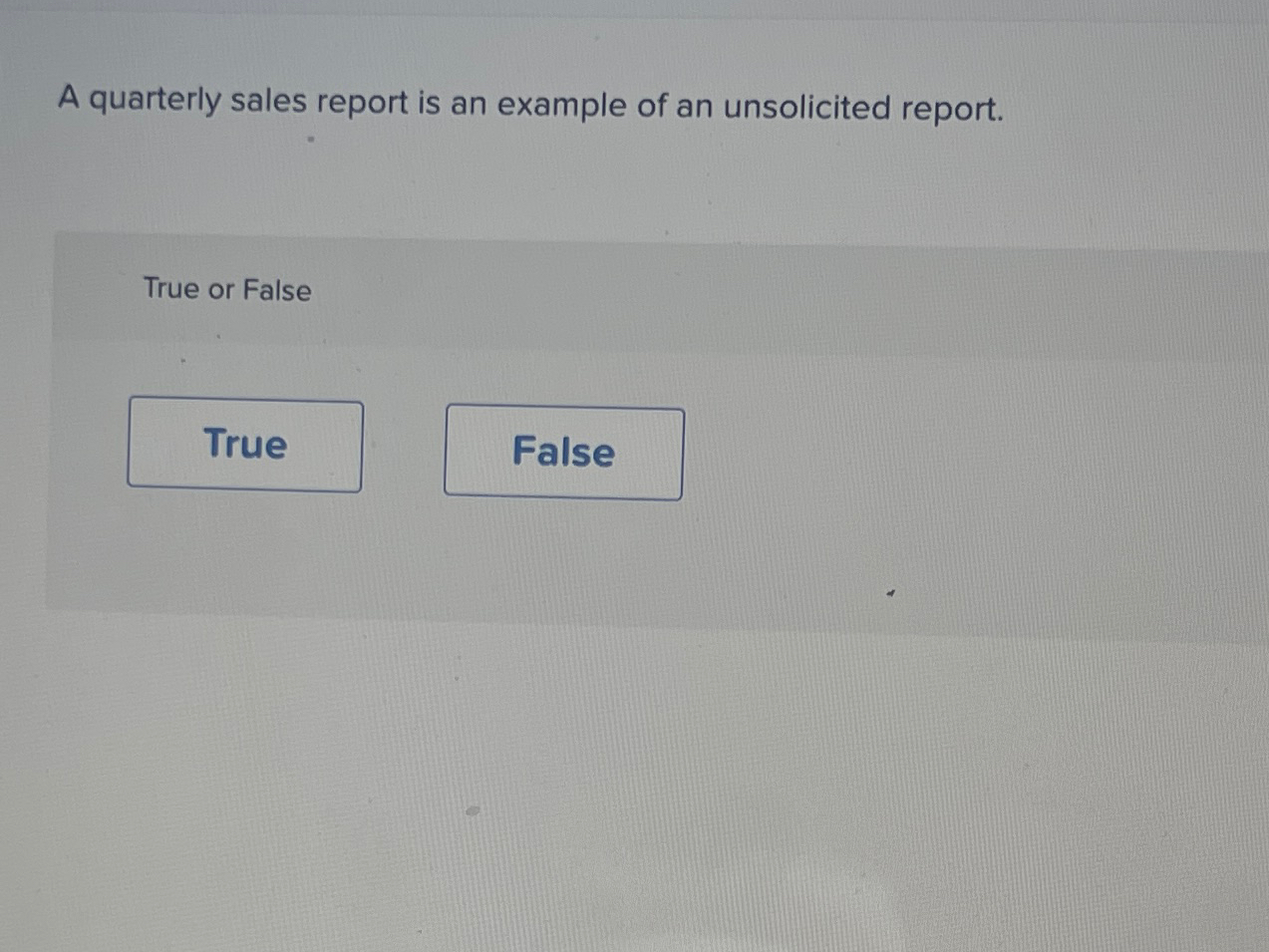 Solved A quarterly sales report is an example of an | Chegg.com