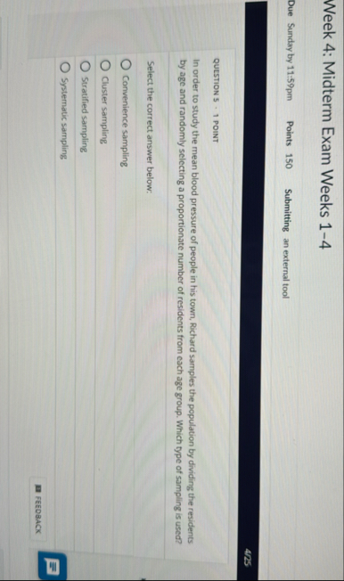 Solved Week 4: Midterm Exam Weeks 1-4Due Sunday by 11:59 | Chegg.com