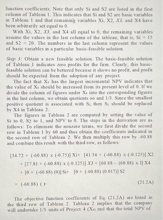 The procedure of using the simplex method in capital | Chegg.com