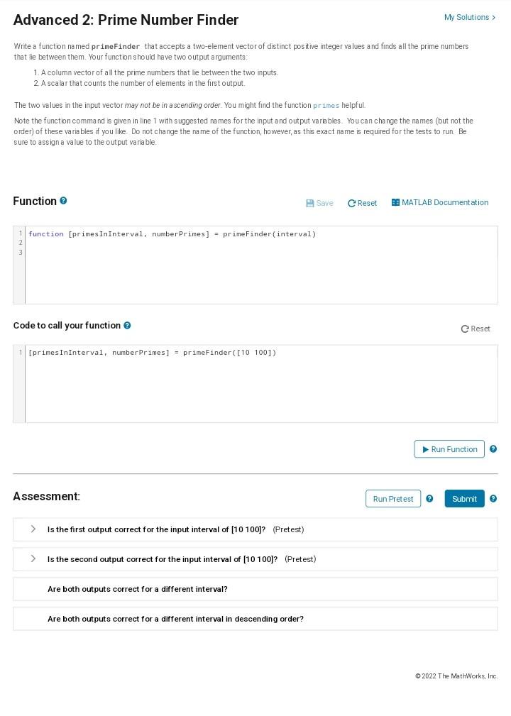 Solved Advanced 2: Prime Number Finder My Solutions > Write | Chegg.com Solved Advanced 2: Prime Number Finder My Solutions > Write | Chegg.com