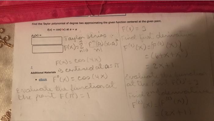 Solved Find the Taylor polynomial of degree two | Chegg.com