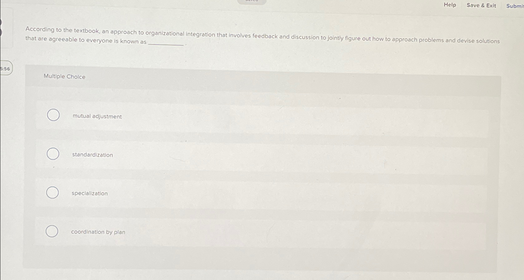 Solved Help Save & ExitSubmiAccording to the textbook, an | Chegg.com