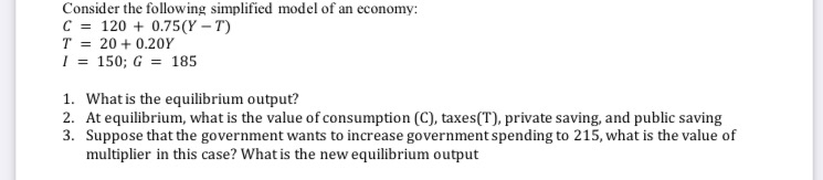 Solved Consider the following simplified model of an | Chegg.com