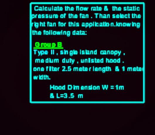 Calculate the flow mta & the static pressure of the | Chegg.com