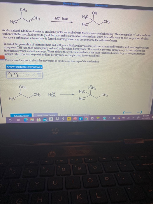 Solved HO CH3 OH H₃C. =CH₂ H30*, heat НАС Сн, H3C | Chegg.com