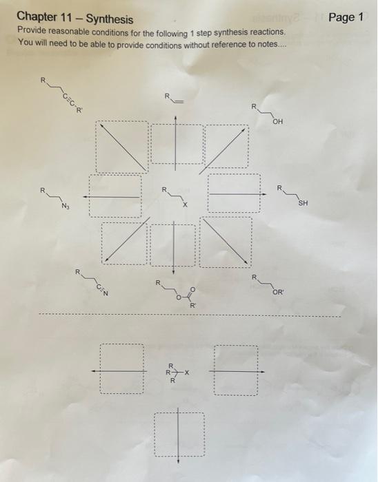 Solved Chapter 11− Synthesis Provide reasonable conditions | Chegg.com