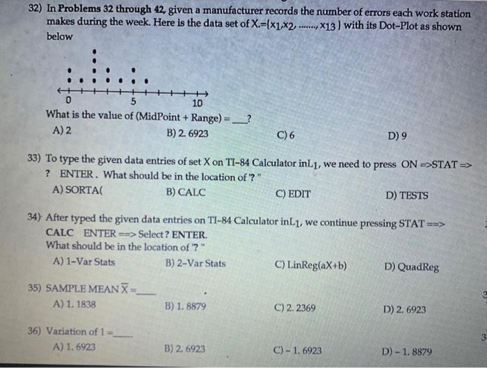Solved 32) In Problems 32 through 42, given a manufacturer | Chegg.com