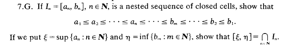 Solved 7.G. ﻿If In=[an,bn],ninN, is a nested sequence of | Chegg.com