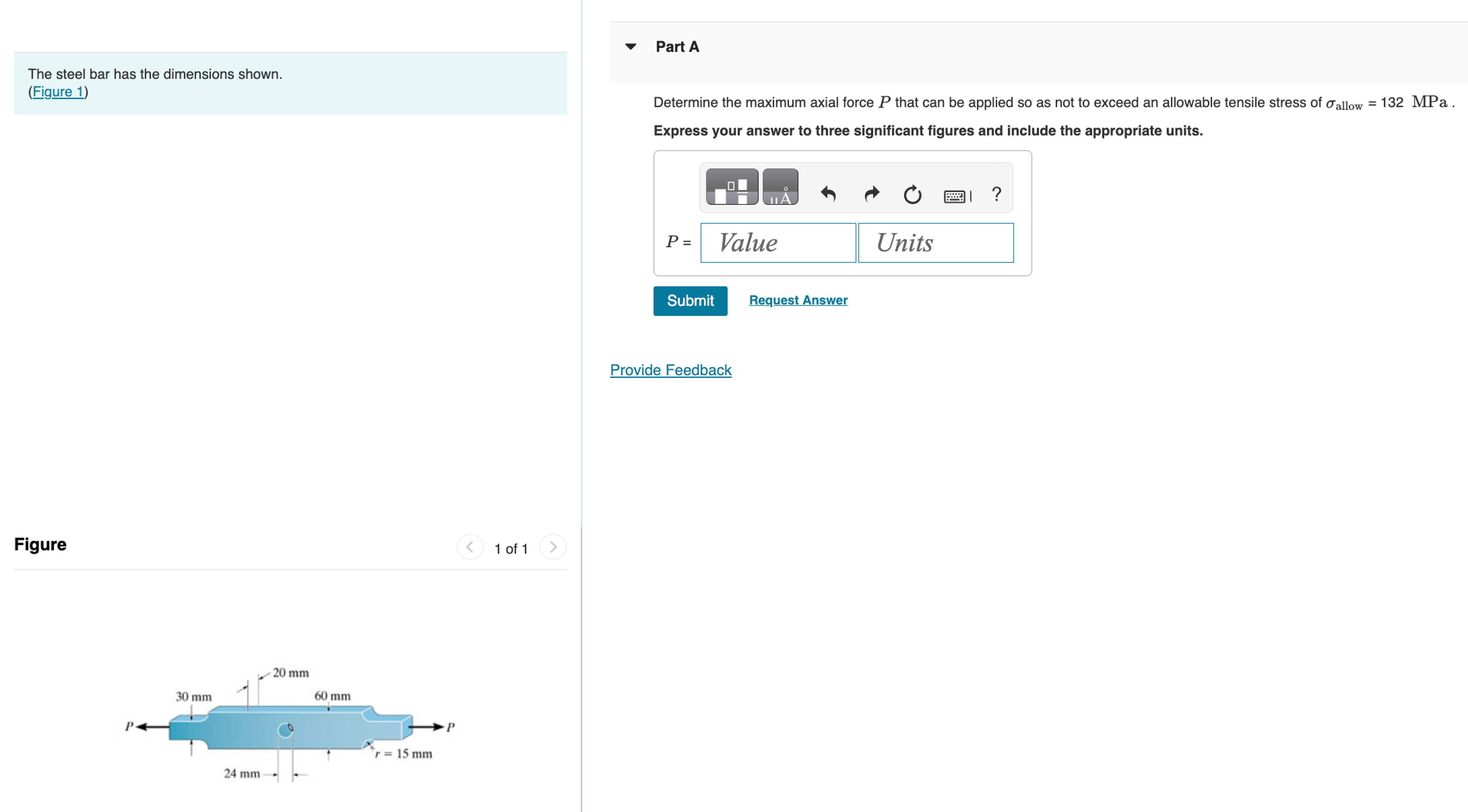 Solved The steel bar has the dimensions shown.(Figure 1)Part | Chegg.com