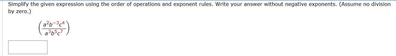 Solved Simplify the given expression using the order of | Chegg.com