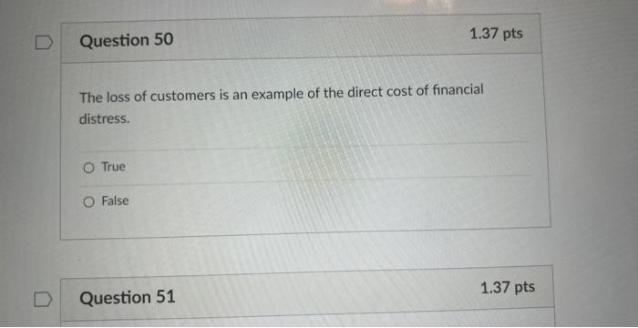 Solved The loss of customers is an example of the direct | Chegg.com