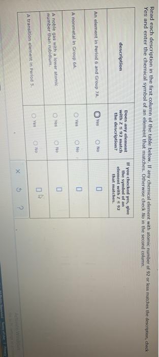 Solved Read each description in the first column of the | Chegg.com