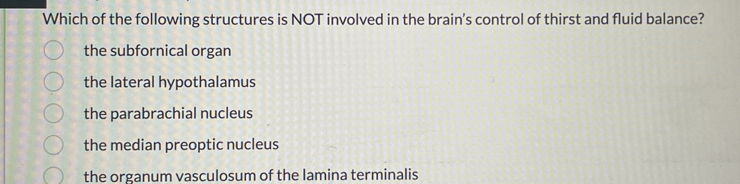 Solved Which of the following structures is NOT involved in | Chegg.com