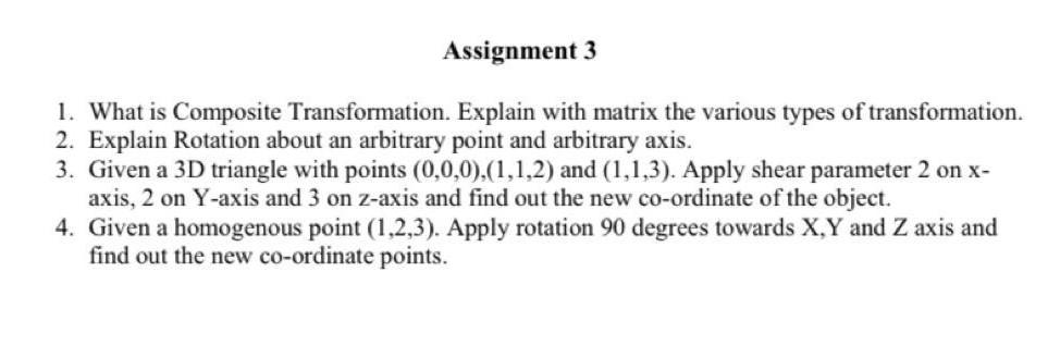 Solved Assignment 2 1. Explain the various types of polygon. | Chegg.com