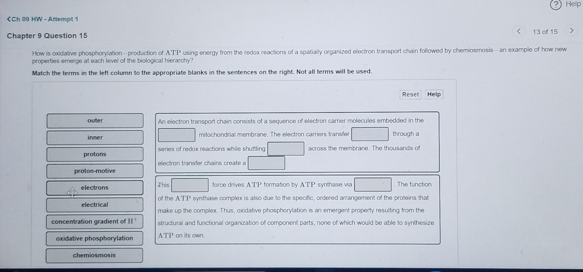 Solved properties emerge at each level of the biological | Chegg.com