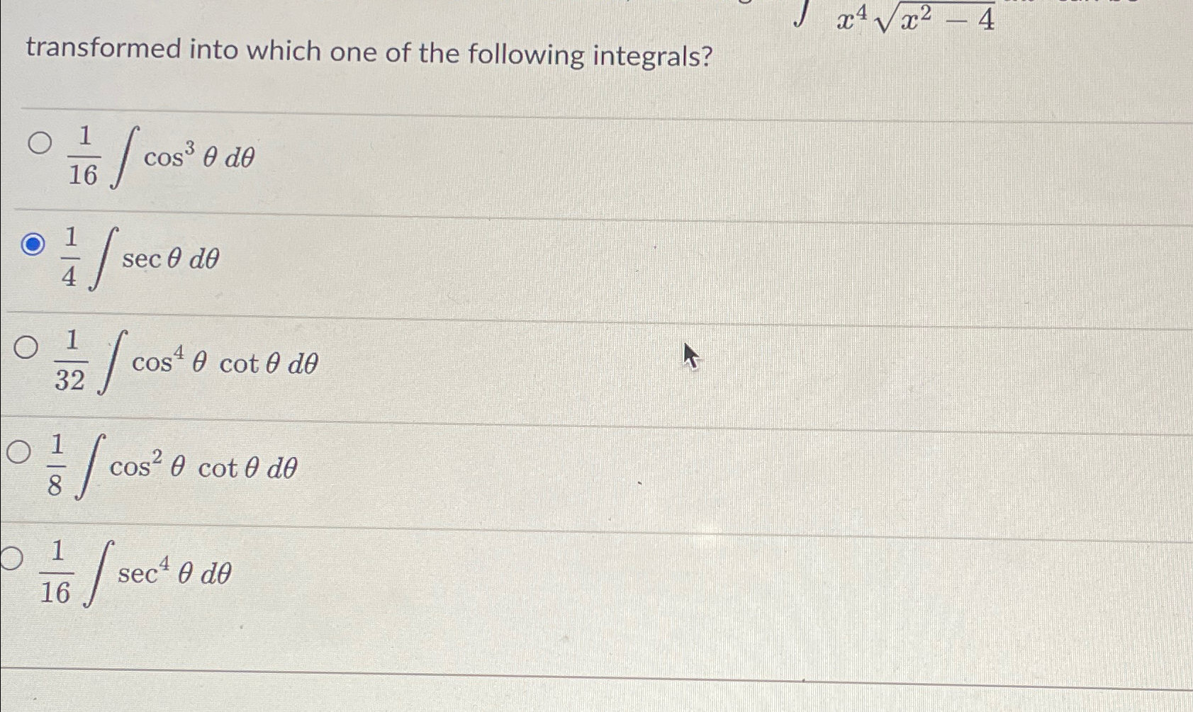 Solved transformed into which one of the following | Chegg.com