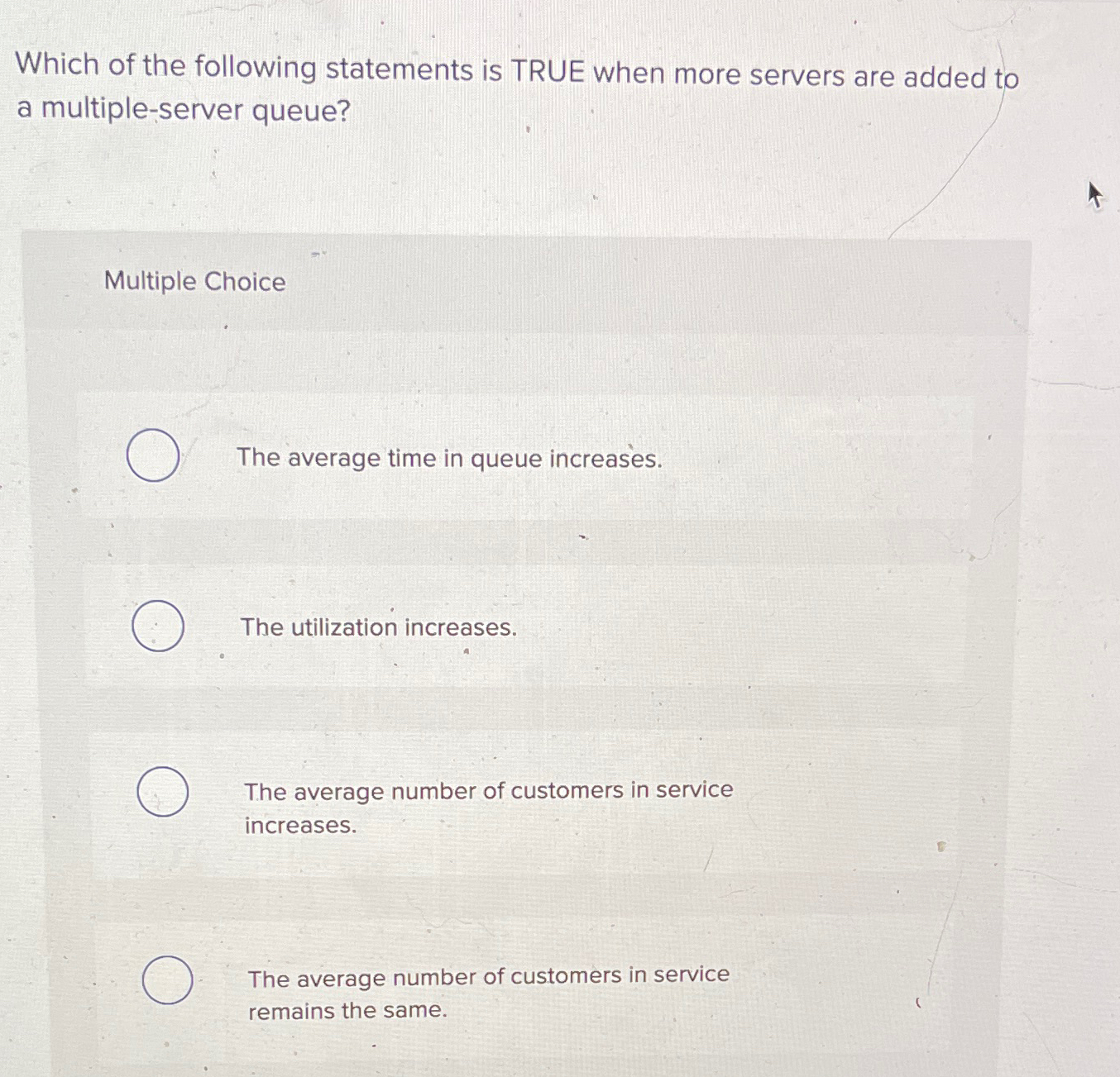 Solved Which of the following statements is TRUE when more | Chegg.com