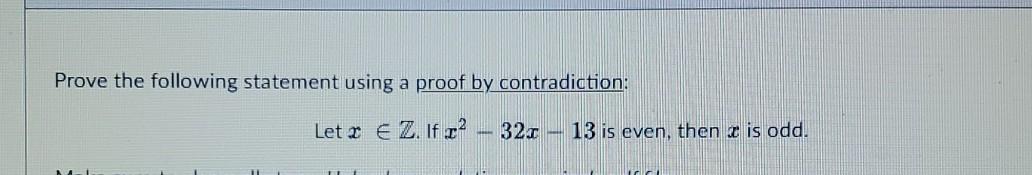 Solved Prove the following statement using a proof by | Chegg.com