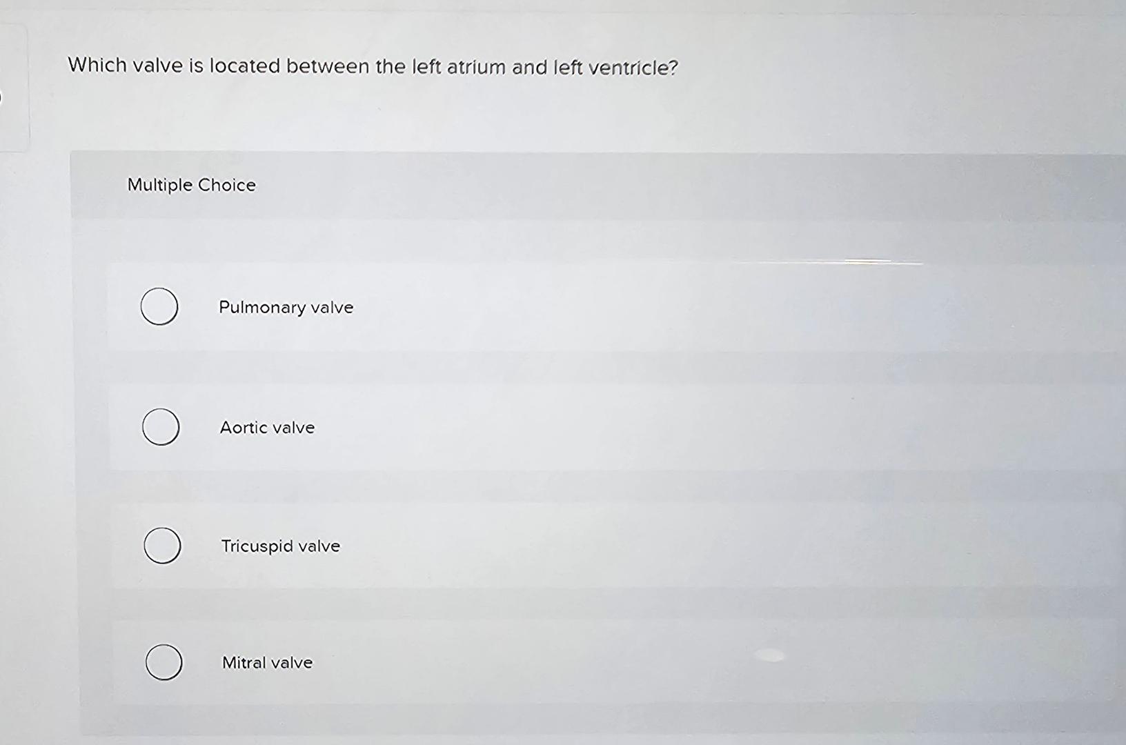 Solved Which valve is located between the left atrium and | Chegg.com