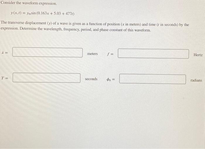 Solved Consider the waveform expression. | Chegg.com