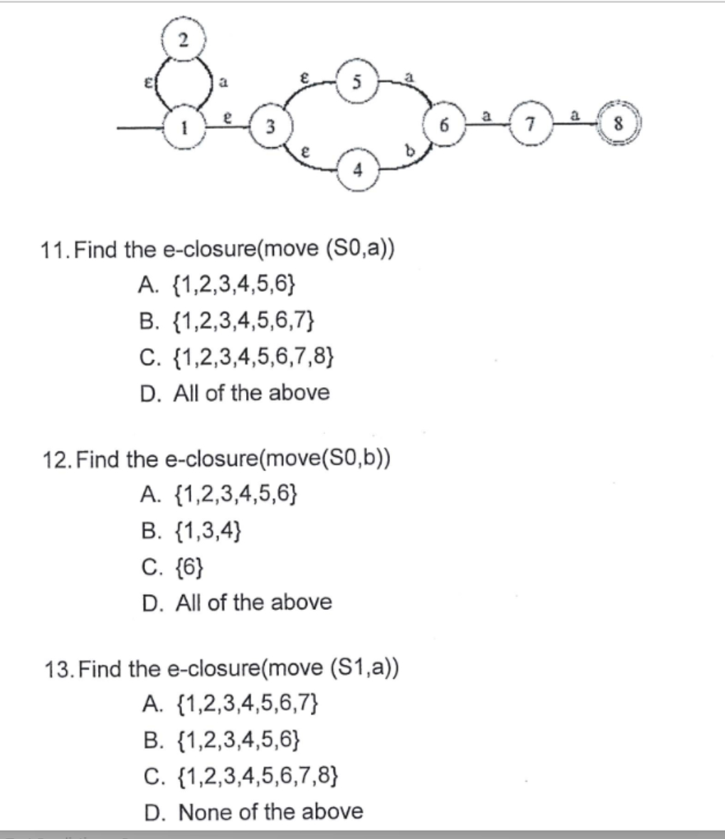 Solved Find the e-closure(move | Chegg.com