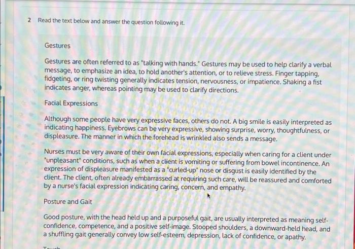 Solved 2 Read the text below and answer the question | Chegg.com