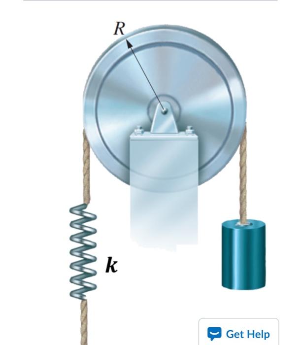 A spring/pulley/cylinder system is shown above. The | Chegg.com